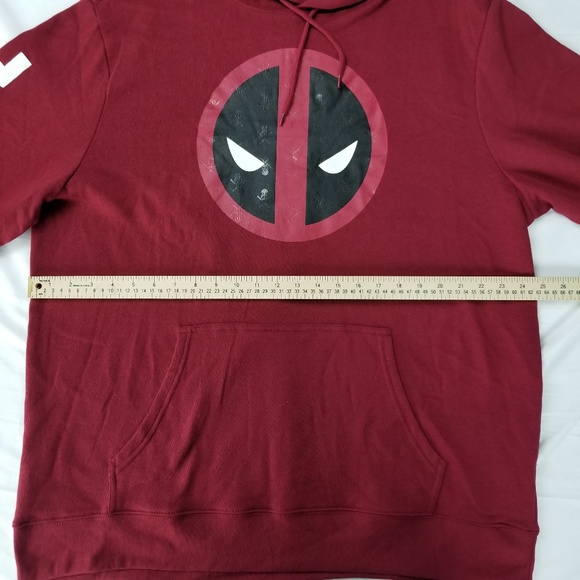 Marvel | Shirts | Deadpool Licensed Hooded Sweatshirt Hoodie | Poshmark